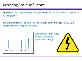 Social 08 Resisting Social Influence (Part 1) LOC | PPT