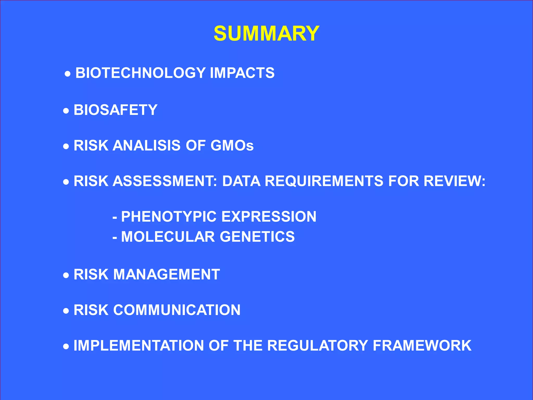 08 risk analysis and biosafety of gmos | PDF