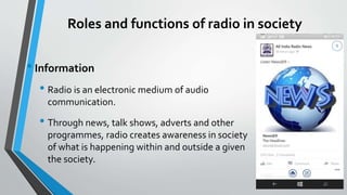 Role of Radio | PPTX