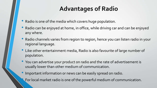Role of Radio