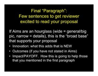 How to Write the “Specific Aims” Section of a Grant Application by ...