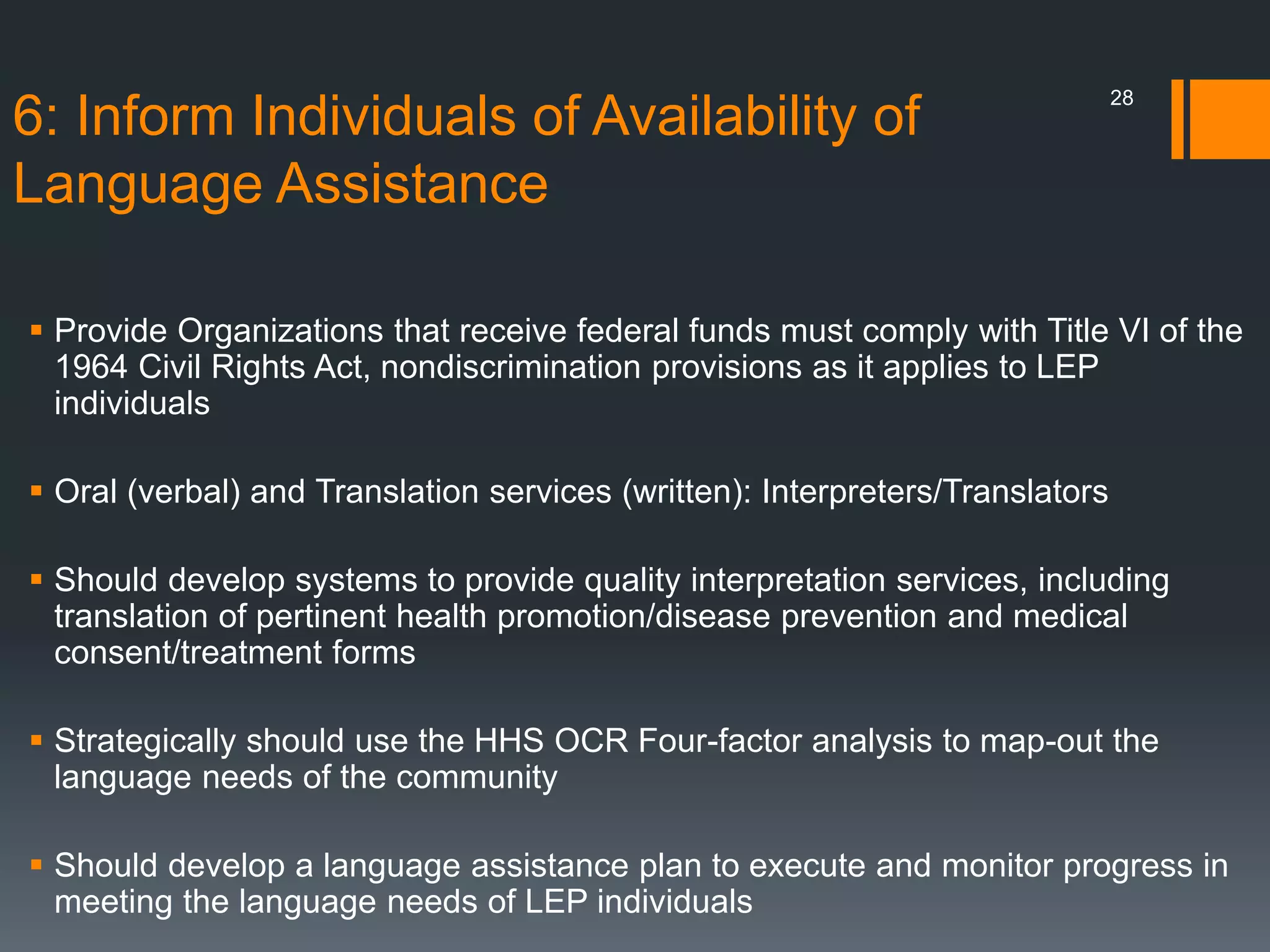 Utilizing National CLAS Standards (Cultural and Linguistic Appropriate ...