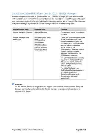Microsoft System Center Service Manager on a Single Computer | PDF