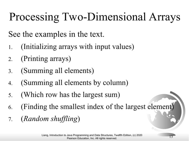 Data Structures And Algorithoms 08slide 2d Arraysppt