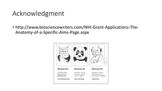 How to Write the “Specific Aims” Section - 2023 | PPTX