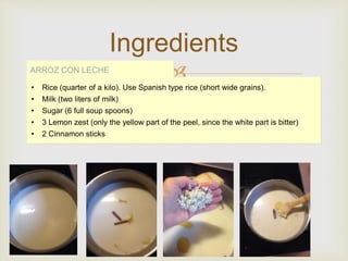 Spanish Session Arroz con leche 07/04/14 | PPTX