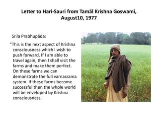 Srila Prabhupada's Varnasrama Mission | PPTX