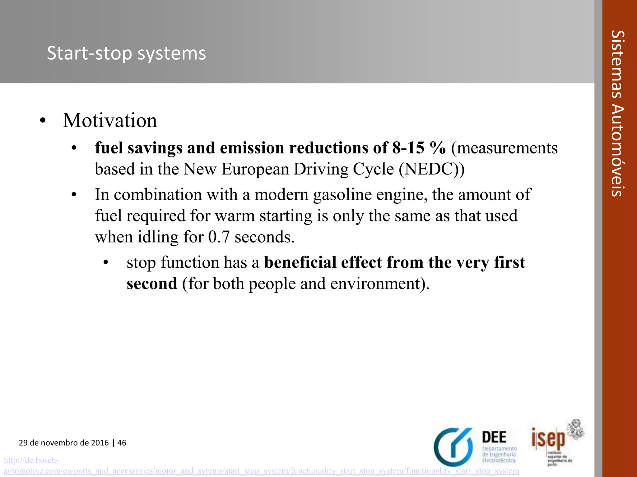 Automotive Systems course (Module 08) - Starting Systems for road ...