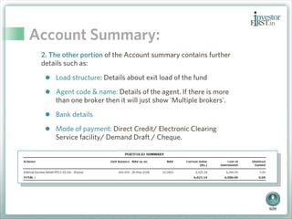 How to read MF Account Statement | PDF