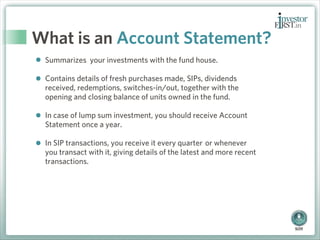 How to read MF Account Statement | PDF