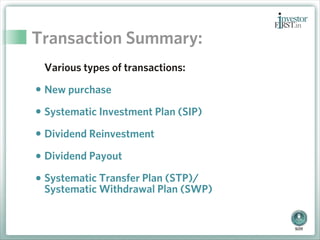 How to read MF Account Statement | PDF