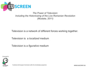 Doing Television History Outside the Box: Unexplored Territories on the ...