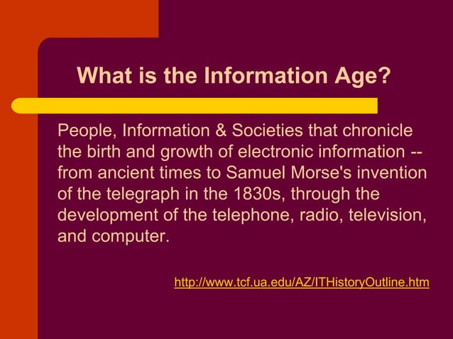 08_The Information Age.pptx | Computing | Technology & Computing