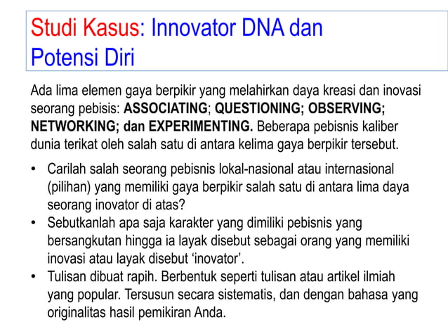 The Innovator"s DNA | PPT