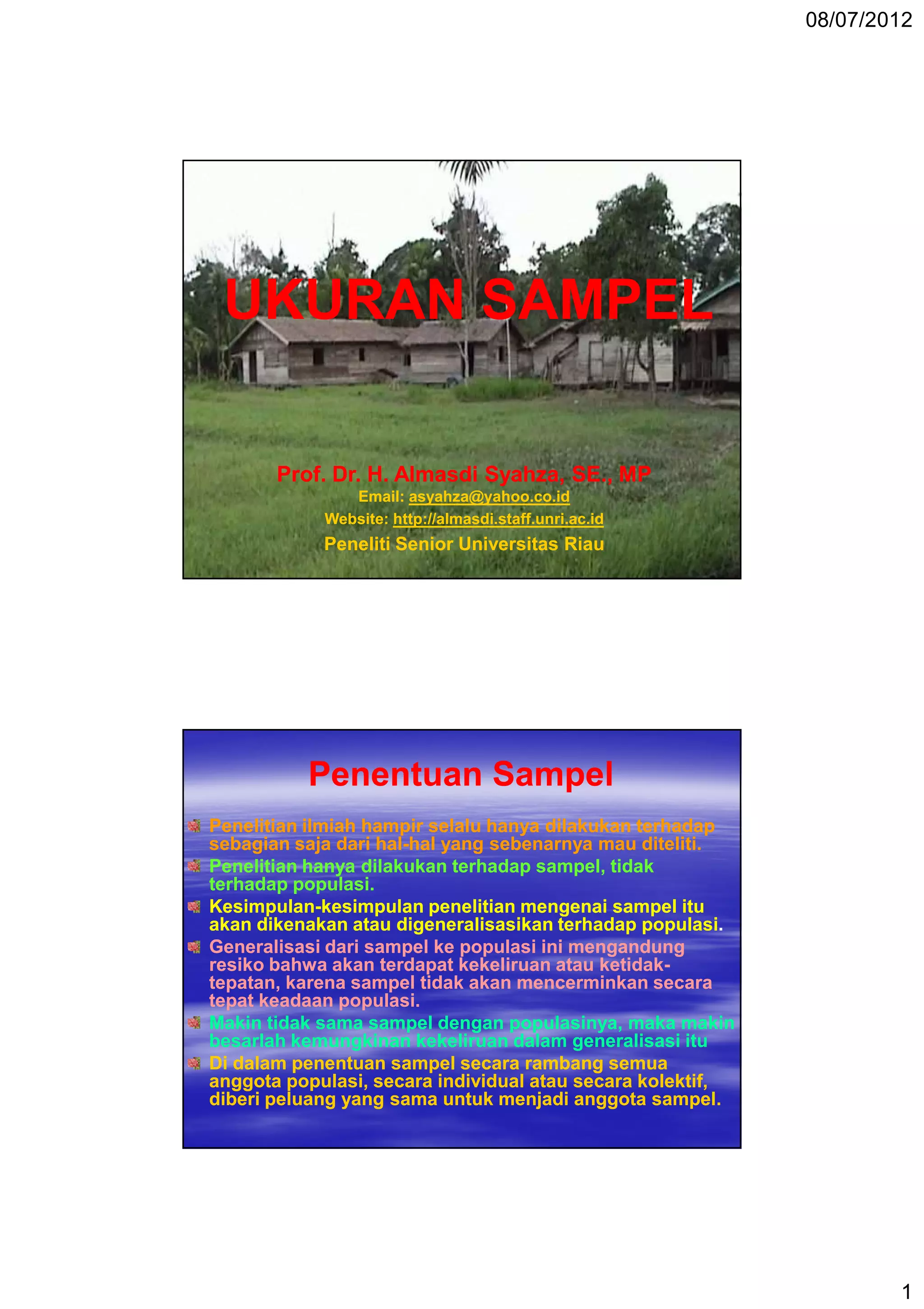 08 ukuran sampel | PDF