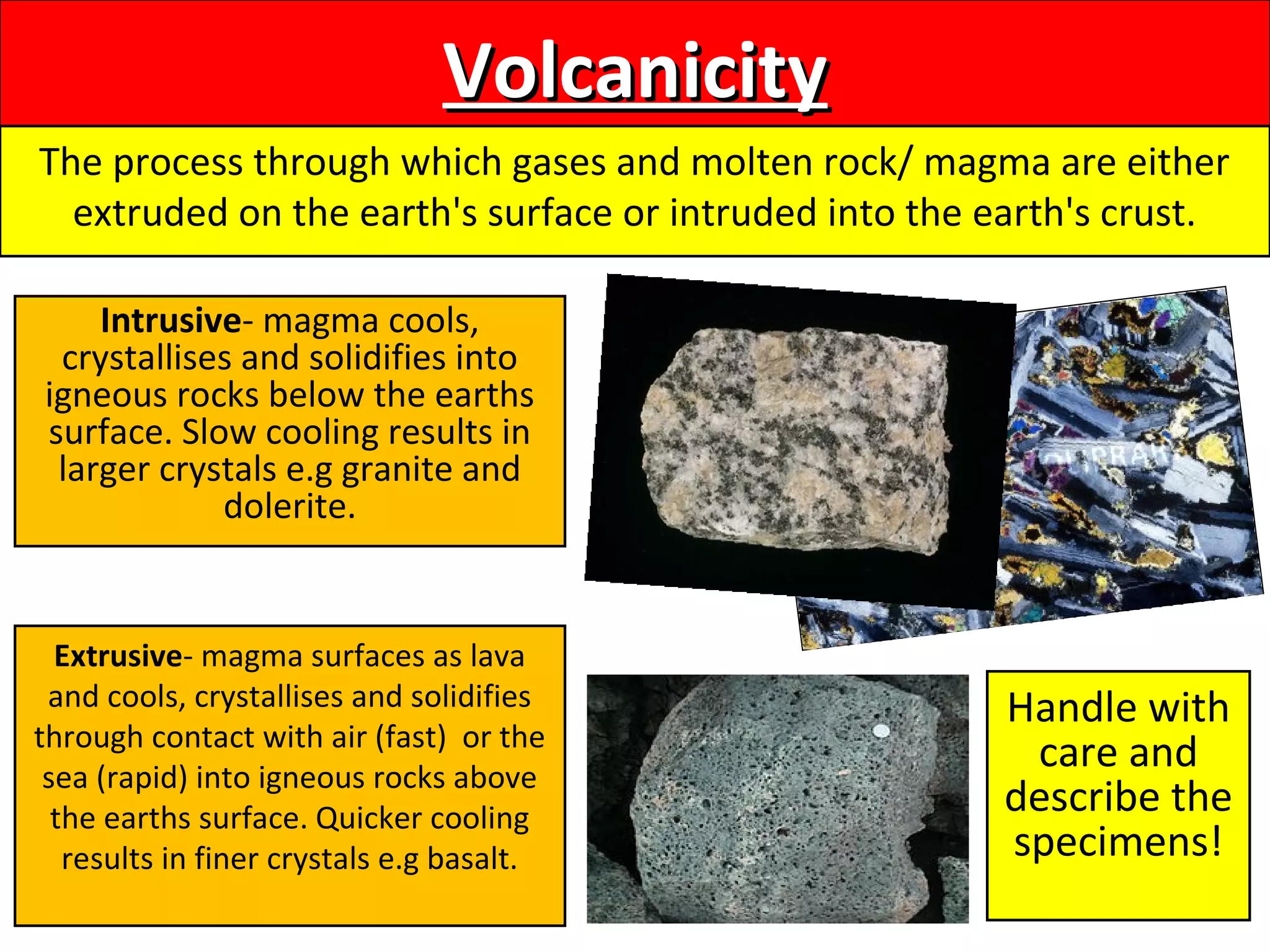 08 volcanism intrusive and extrusive features | PPT