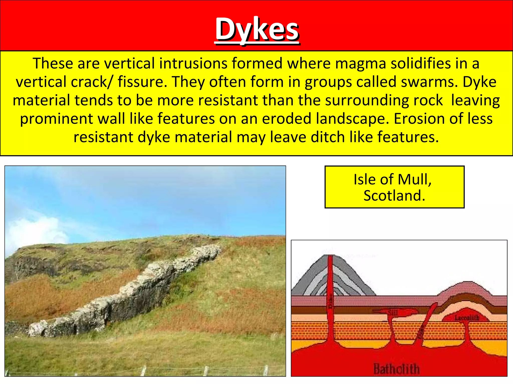 08 volcanism intrusive and extrusive features | PPT