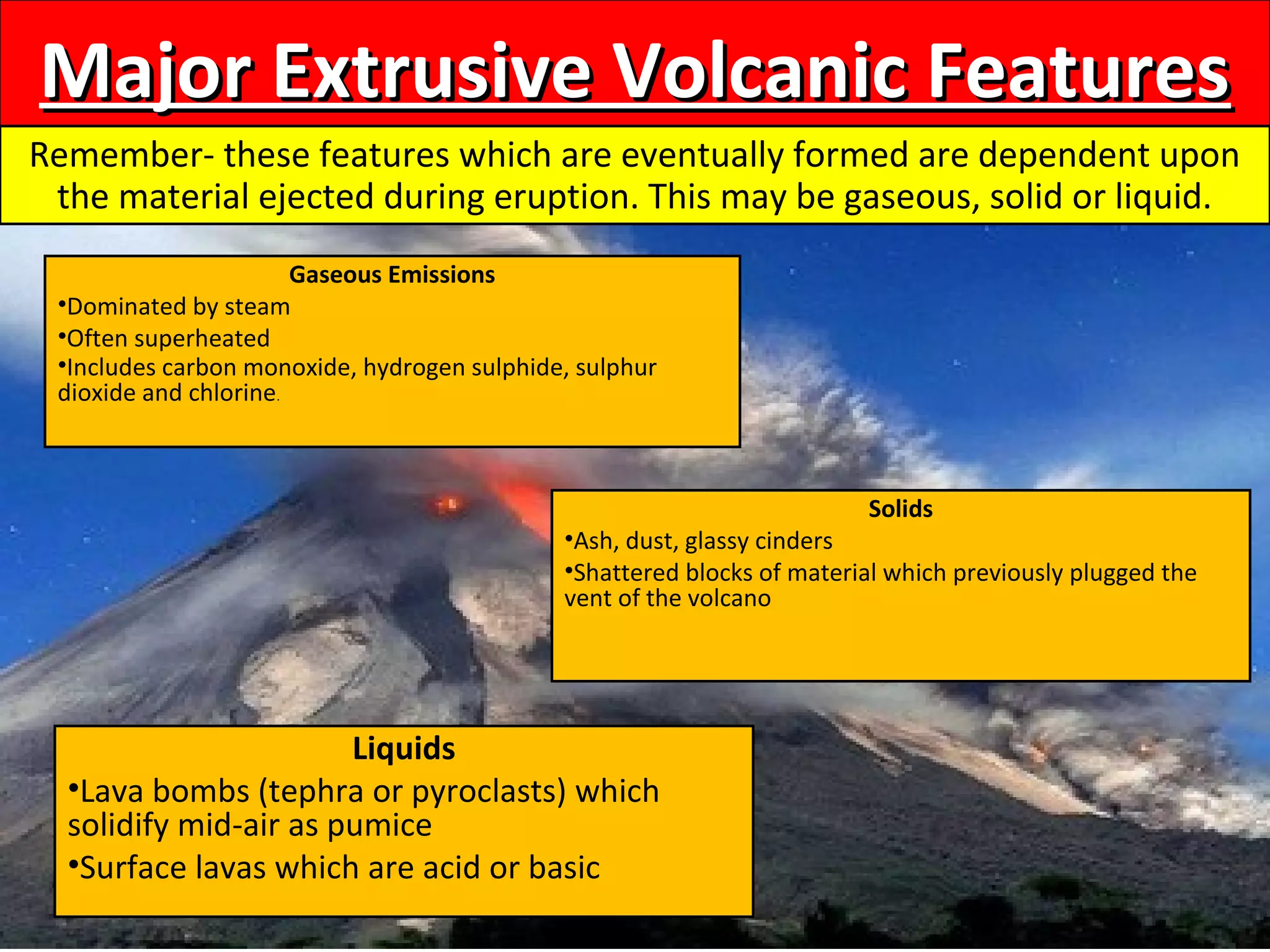 08 volcanism intrusive and extrusive features | PPT