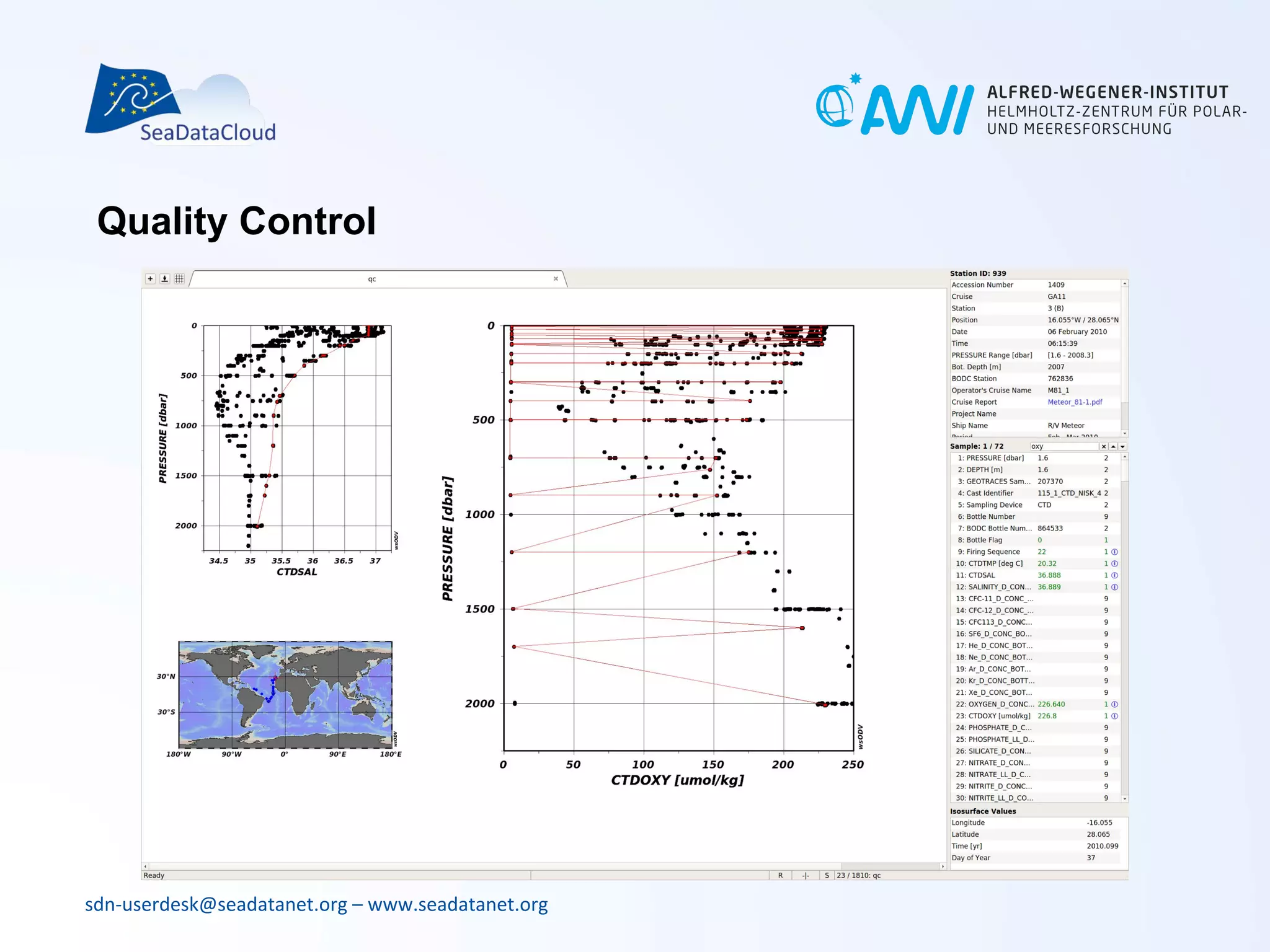 SeaDataCloud - Ocean Data View software and the cloud | PPT