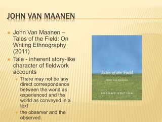 writing ethnography | PPT