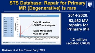 Mitral Valve Surgery for Primary MR and the Role of Robot Assistance | PDF