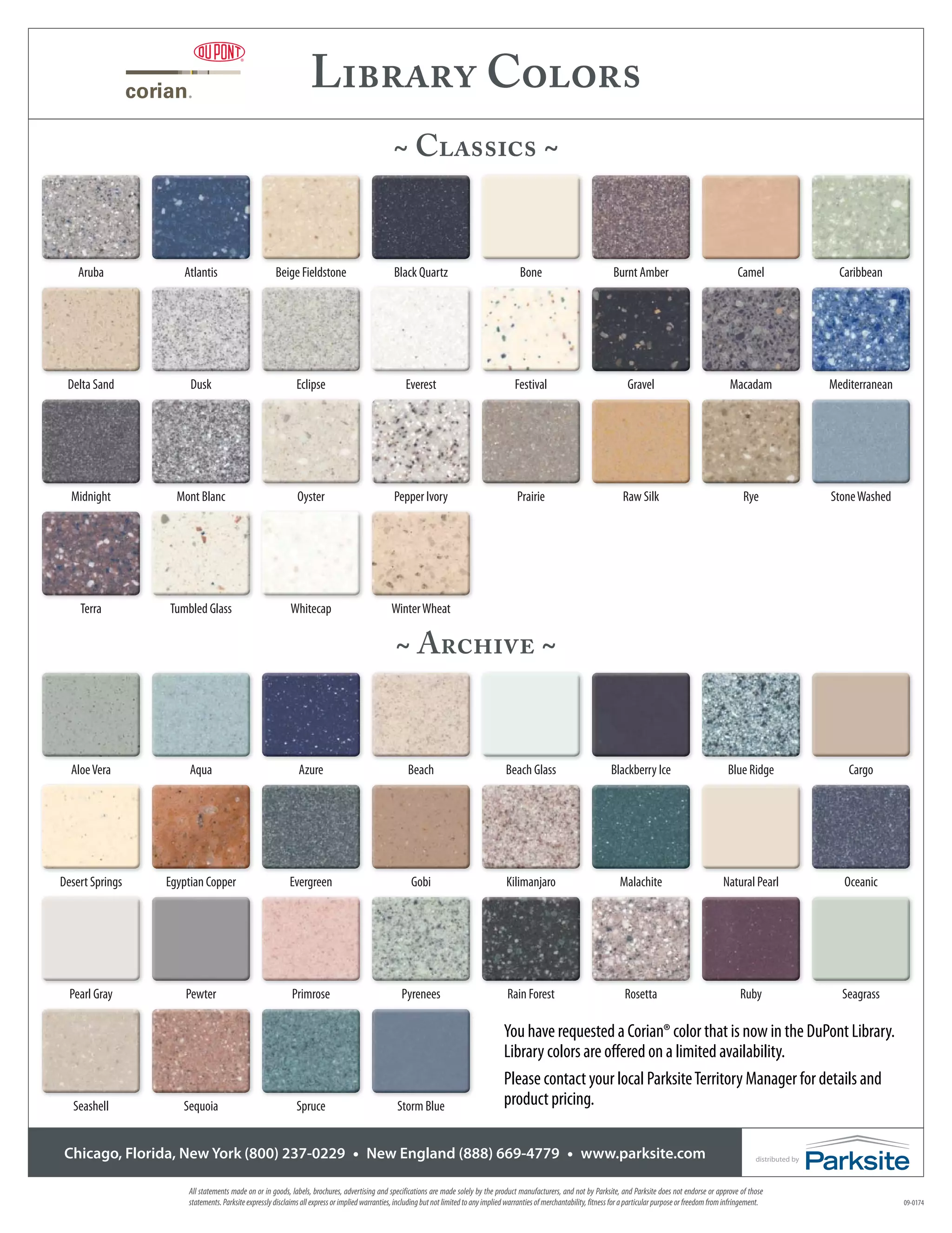 New Corian colors 2010 | PDF