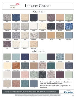 New Corian colors 2010 | PDF