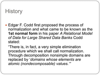 09.01 normalization | PPTX | Databases | Computer Software and Applications