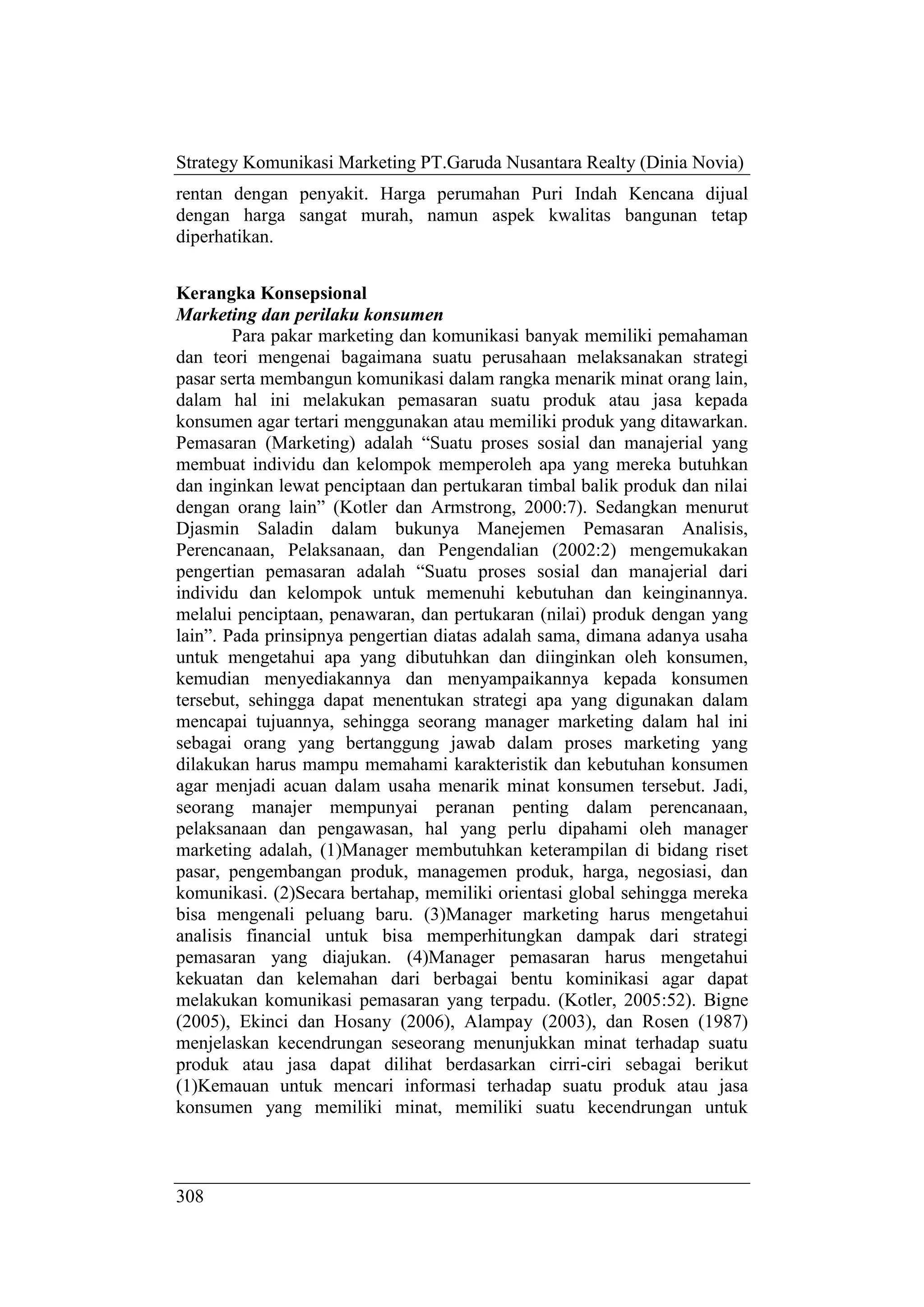 contoh implementasi komunikasi pemasaran | PDF