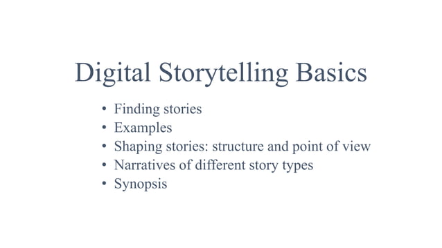 09 05-16 storytelling basics | PPTX