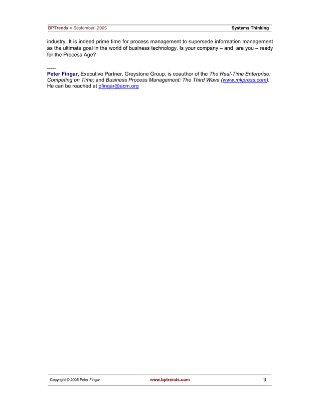 systems thinking by Fingar | PDF