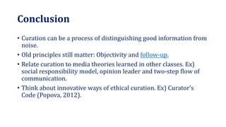 Lecture, Curation Journalism | PPTX