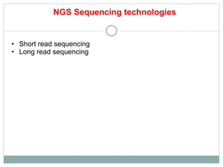 DNA SEQUENCING_BASICS_NGS_SANGER_NGS_SLIDES | PDF