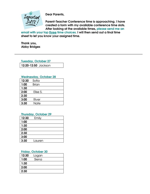 09 10 parent sign up email | PDF