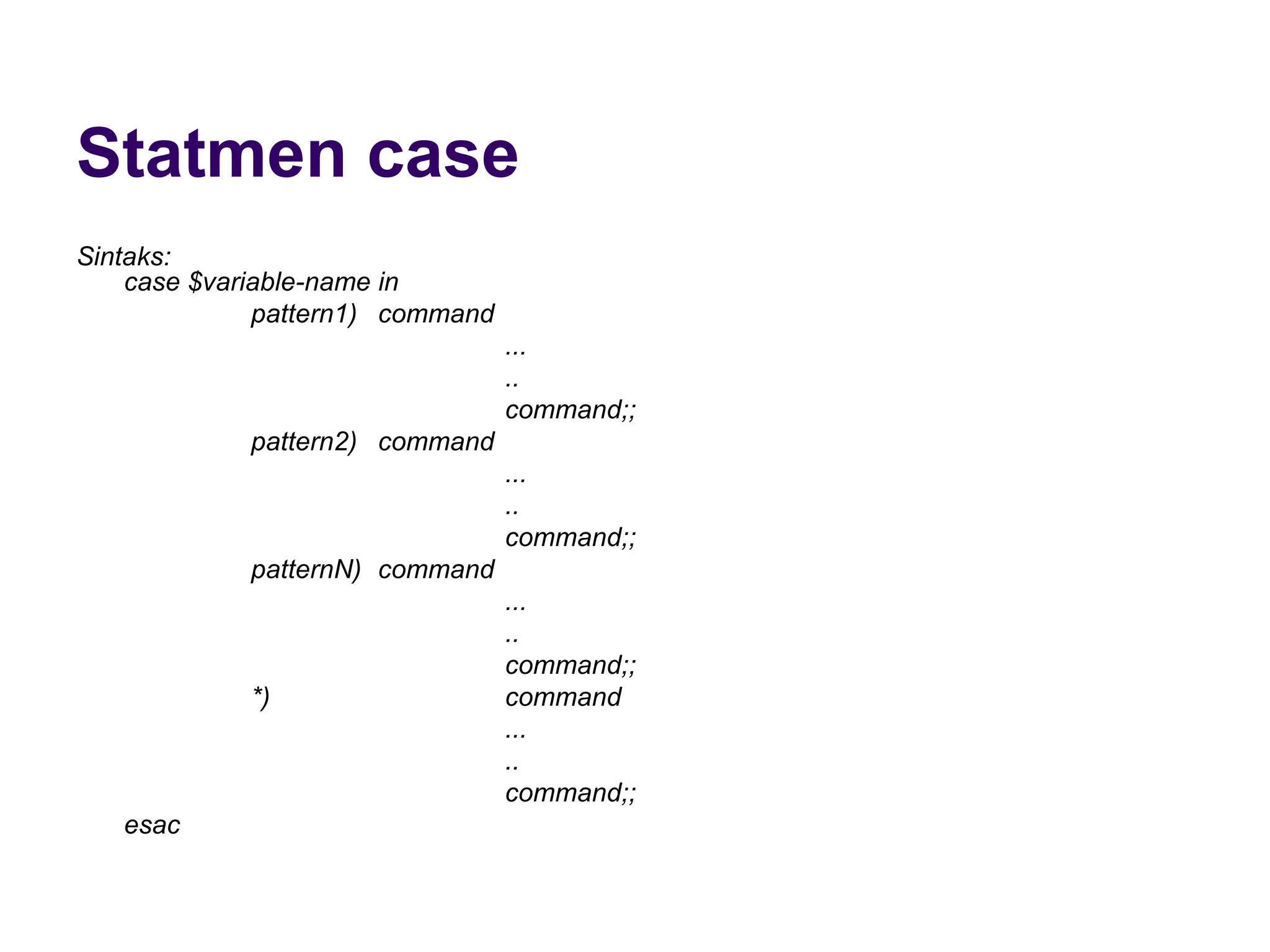 Materi kuliah Sistem Operasi Pembelajaran Mengenai Shell | PPT