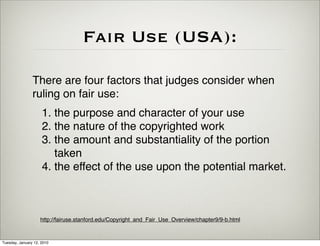 Fair Use: A Guideline For Those In Doubt | PPT