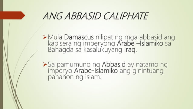 Abbasid Caliphate | PPT