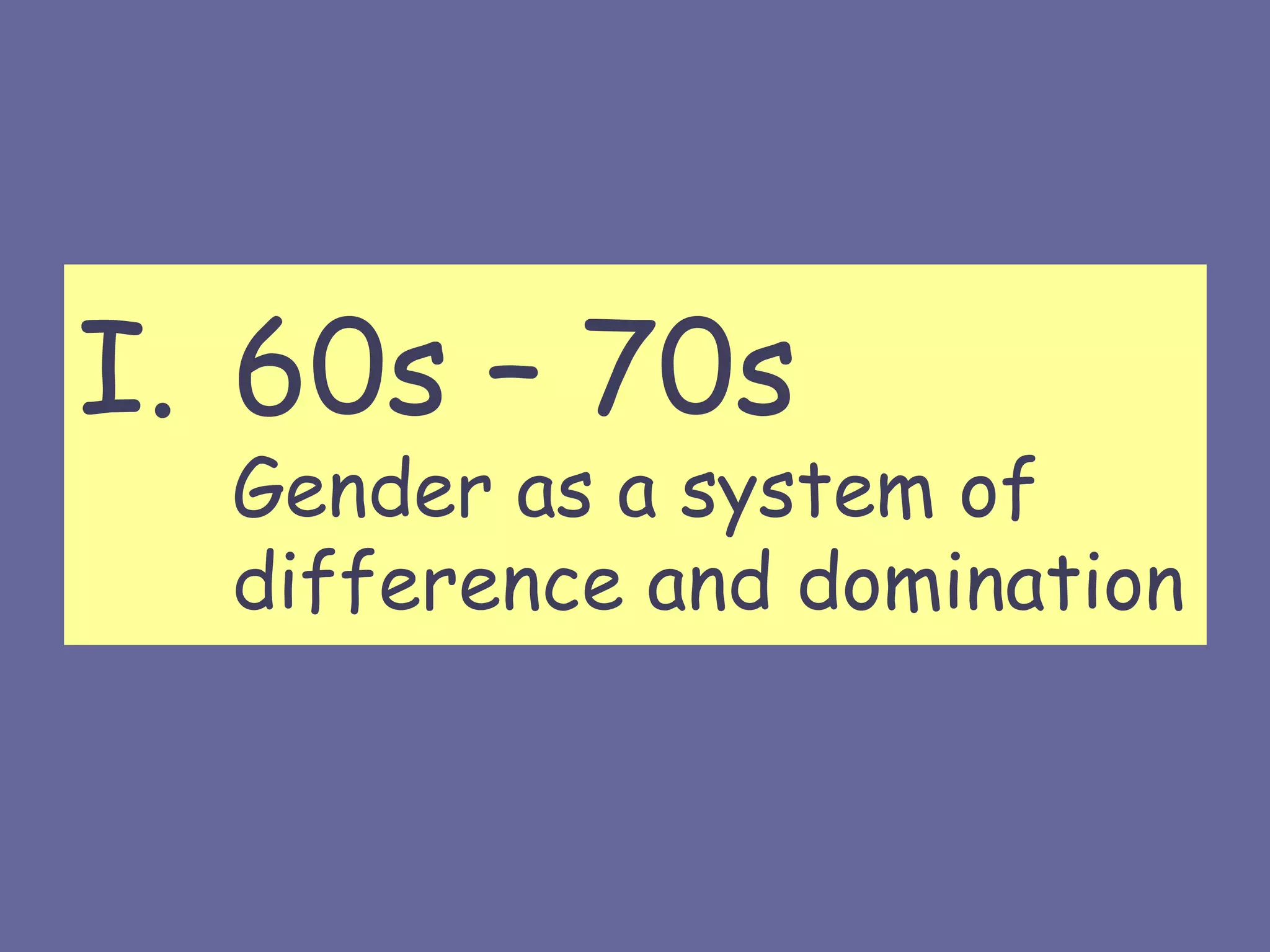 Women and Gender Studies - an Overview | PPT