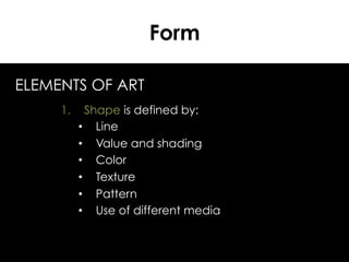 09.03 form, formalism, elements of art-1 | PDF