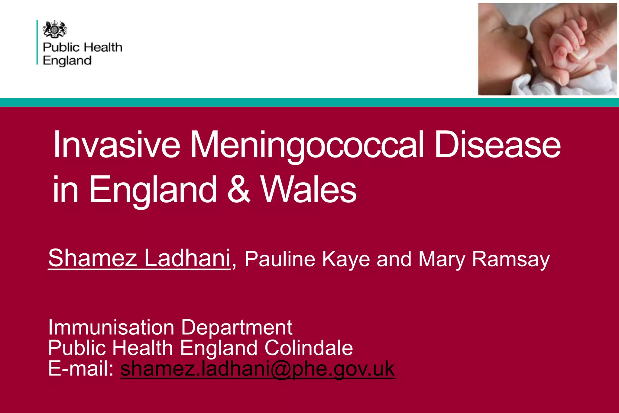 Current epidemiology of meningococcal disease in the UK and Europe ...