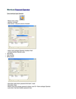 09. membuat password operator | PDF