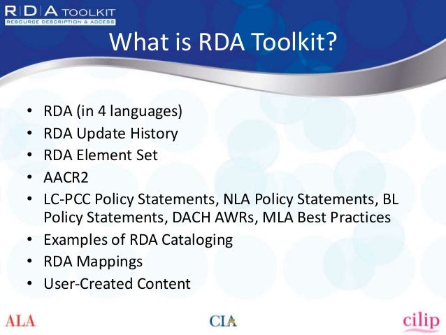 RDA Toolkit Essentials 2015-09-24