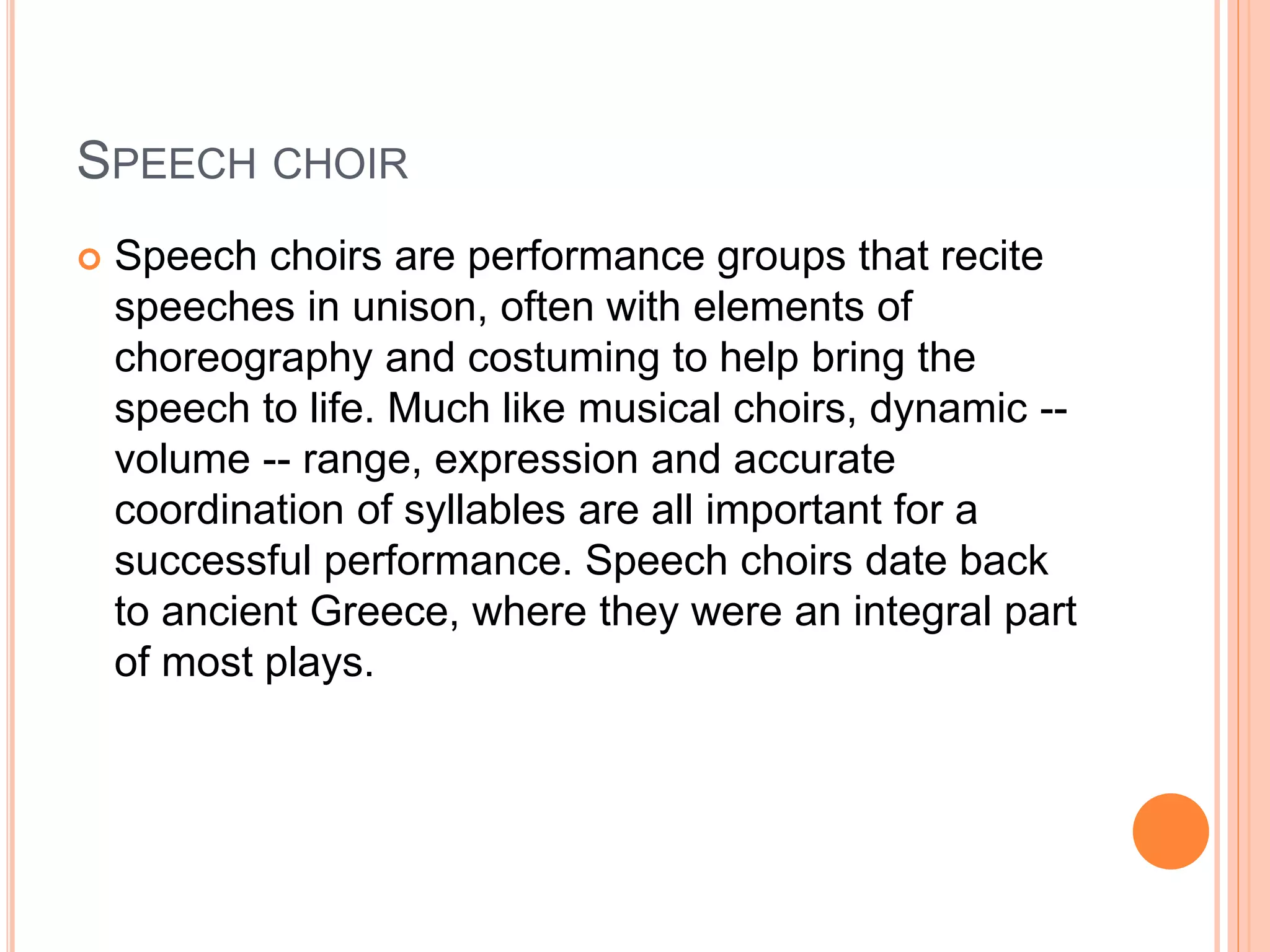 speech choir | PPTX