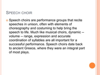 speech choir | PPTX