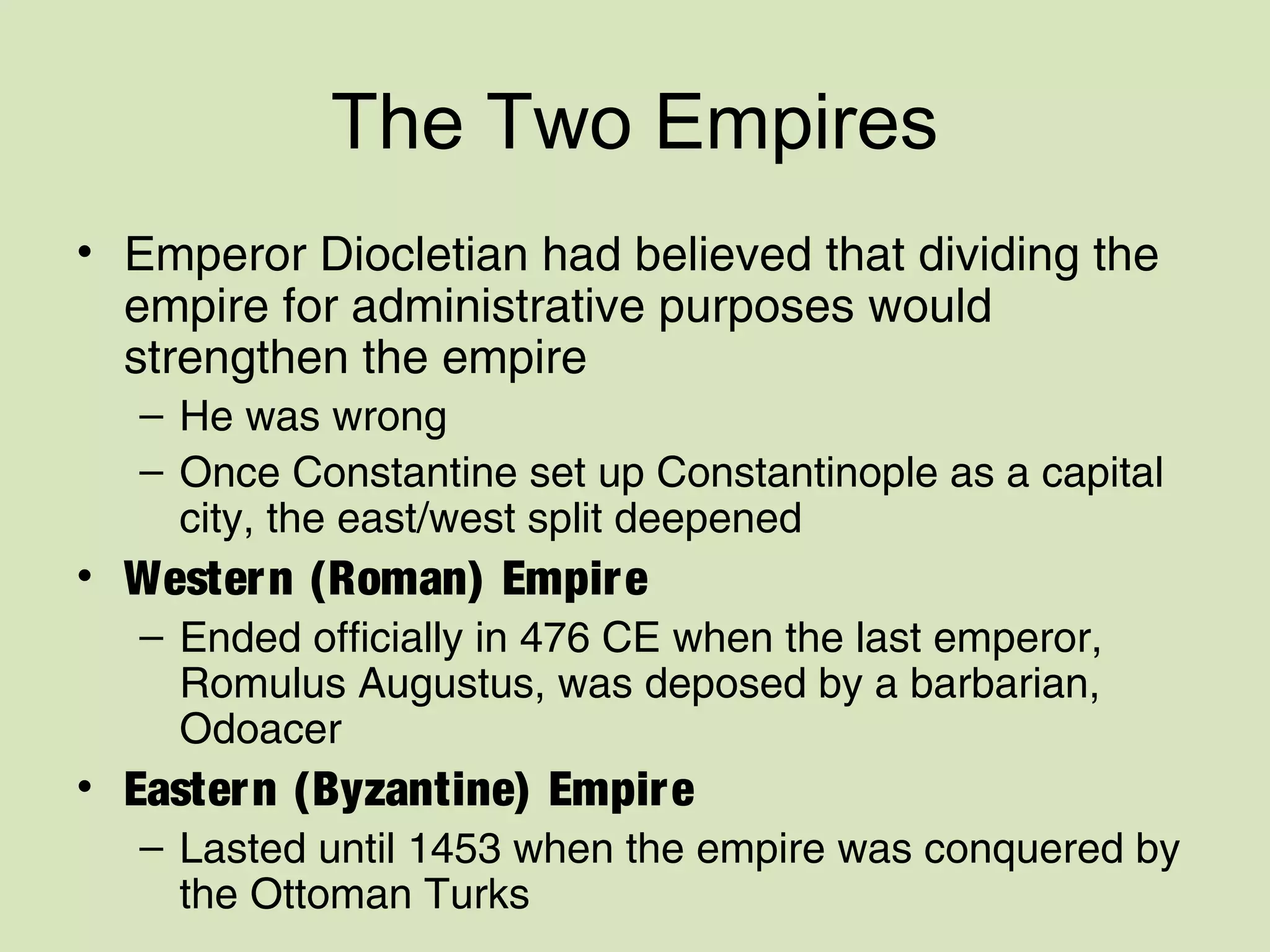 The Rise and Fall of the Roman Empire | PPT