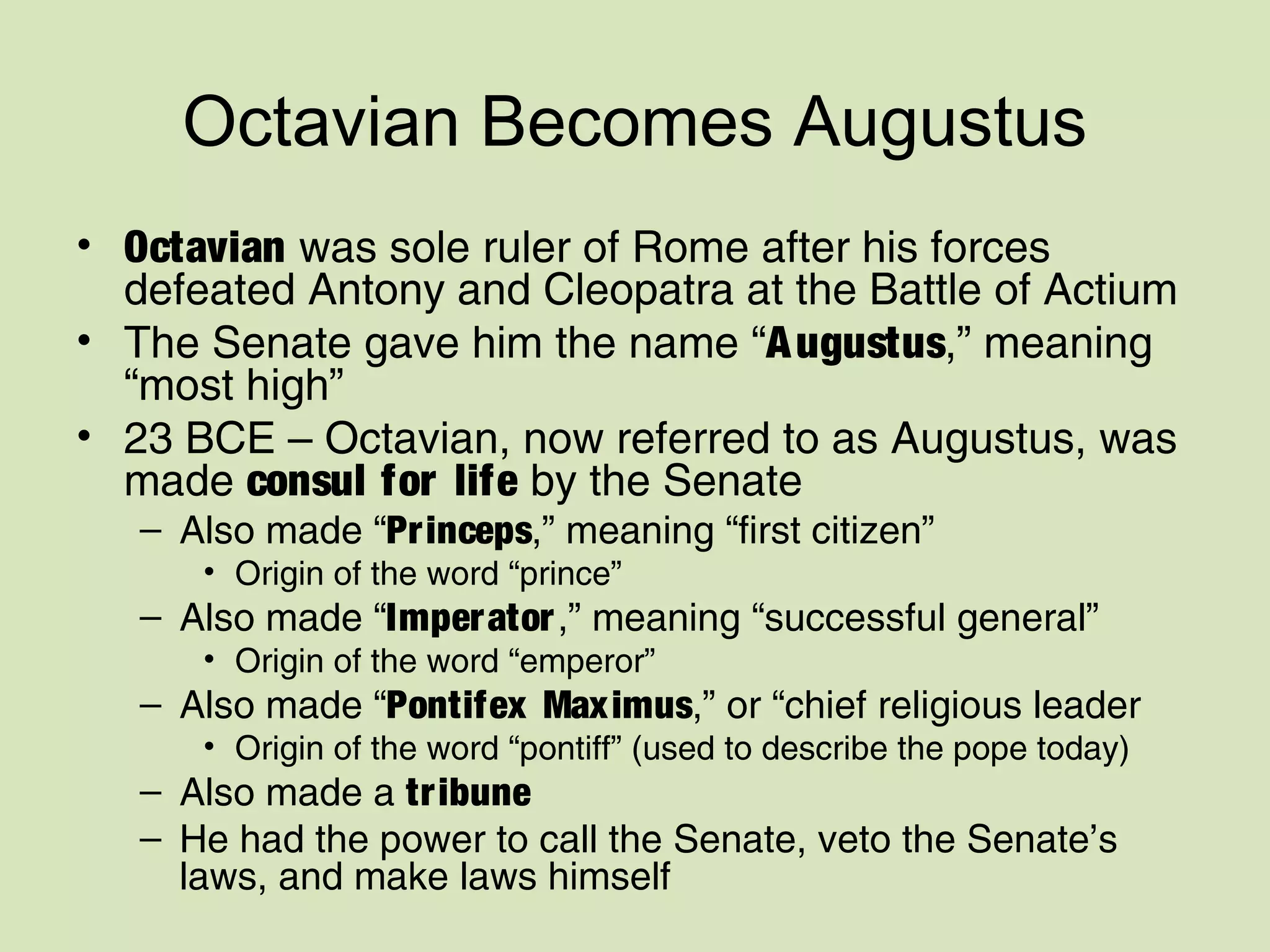 The Rise and Fall of the Roman Empire | PPT