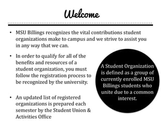 2016-17 Student Organization Registration | PPT
