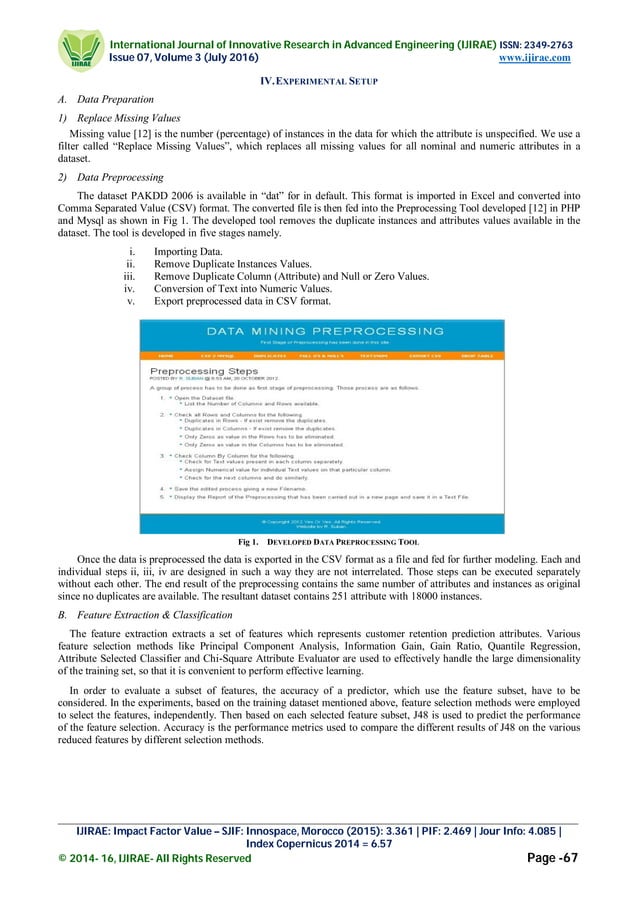 Performance Comparison Of Dimensionality Reduction Methods Using Mcdr Pdf