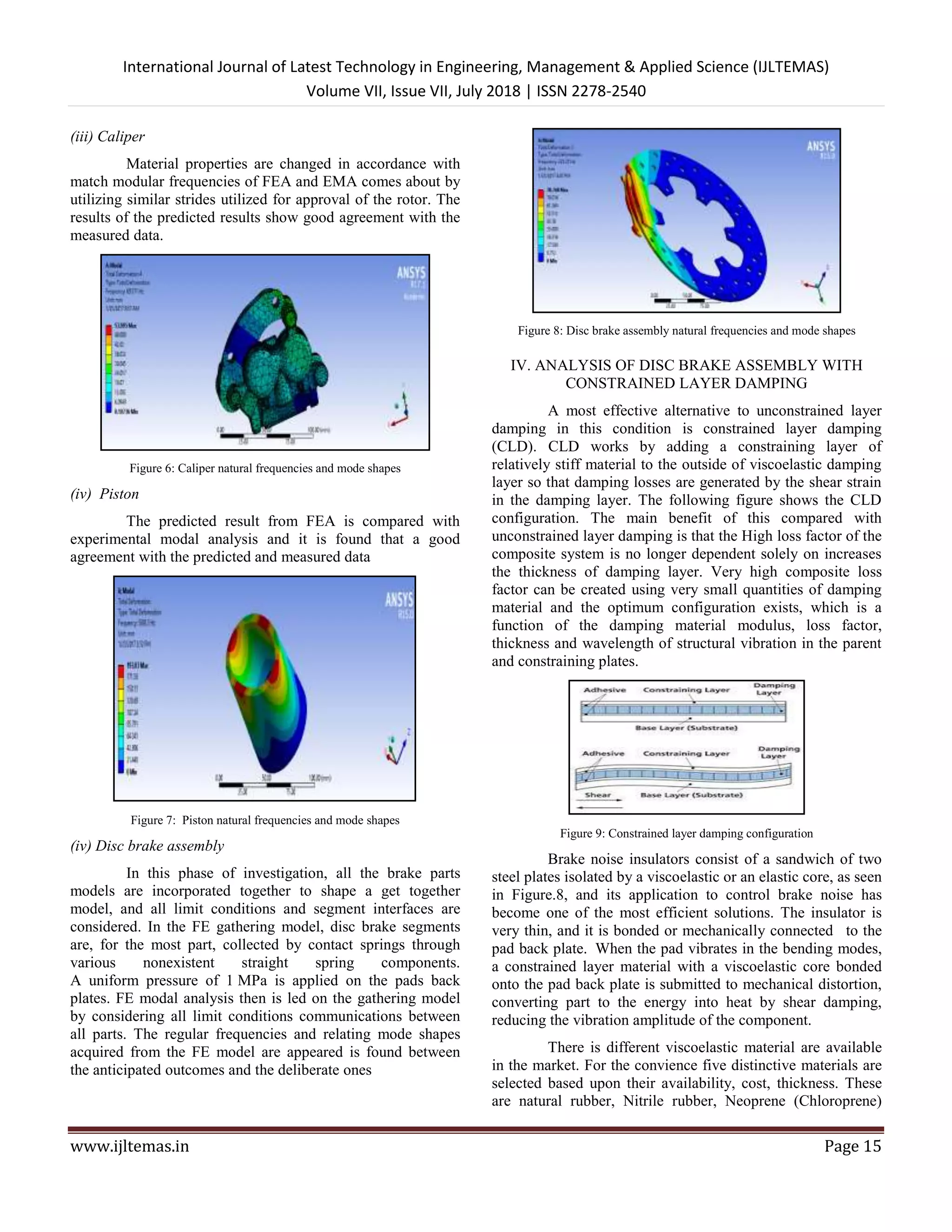 Design and Analysis of Disc Brake for Low Brake Squeal | PDF