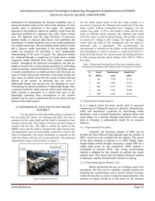 Design and Analysis of Disc Brake for Low Brake Squeal | PDF